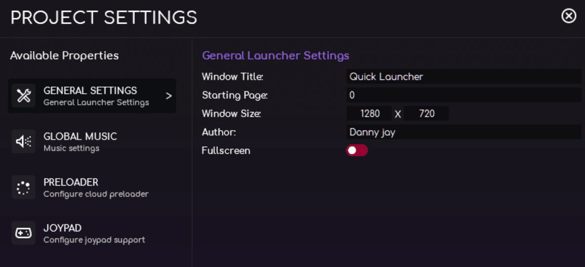 Launcher Properties – ByteBox Media Support