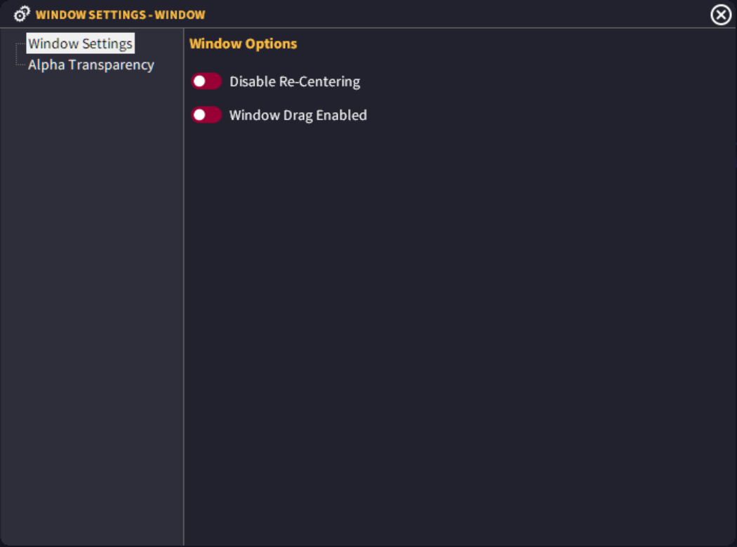 Additional Window Settings – ByteBox Media Support